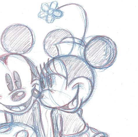Mickey And Minnie Sketch