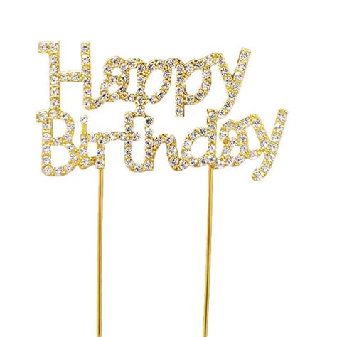 Happybirthday украса за рожден ден златисто 9 х15 см Emag Bg