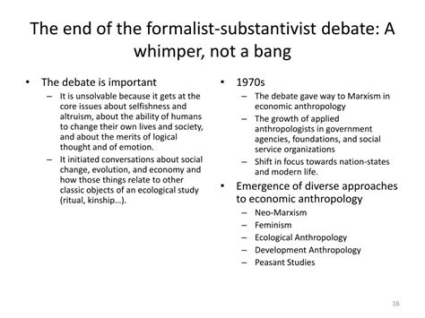 Ppt Economies And Cultures The Formalist Substantivist Debate
