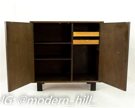George Nelson For Herman Miller Mid Century 2 Door Media Cabinet With