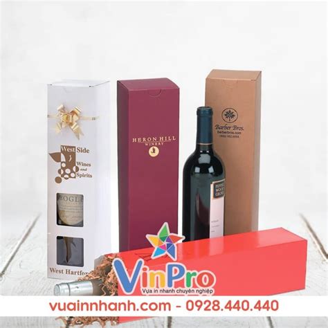 Hộp Giấy Đựng Rượu Vang Sang Trọng Làm Quà Tặng