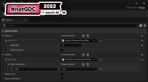 NotGDC Unreal Post Asset Import Actions Ryan DowlingSoka