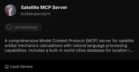 Satellite Mcp Server Mcp Servers · Lobehub