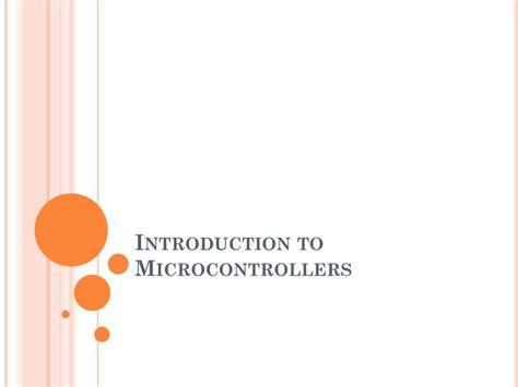 PPT Introduction To Microcontrollers PowerPoint Presentation Free Download ID