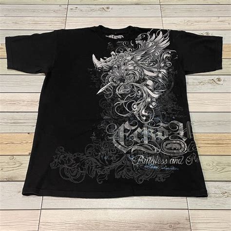 Ecko Unltd Rare Ecko Unltd Wings Cross Tee Y2k Affliction Style Grailed