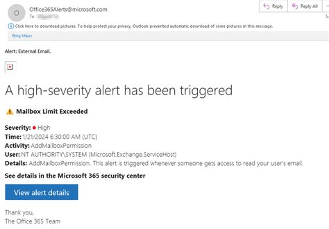 Office365 Alert Mailbox Limit Exceeded Microsoft Qanda