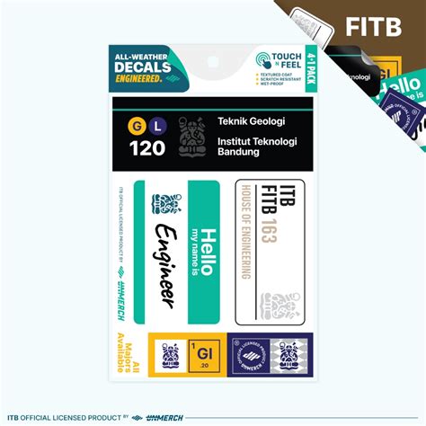 Jual Fakultas Ilmu Dan Teknologi Kebumian Decal Sticker Itb Official