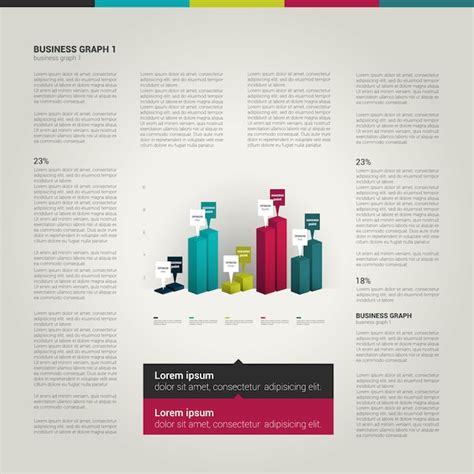 Premium Vector Modern Flat Page Layout With Text And Chart Diagram
