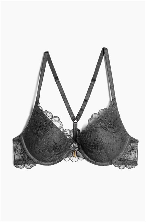 Sujetador Nº2 Push Up De Encaje Floral Copa B C Conquise Noir Etam