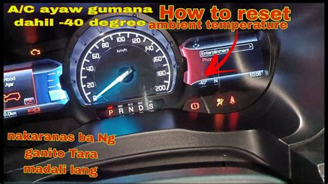Ford Outside Temperature Sensor Reset Aircondition Malfunction Ford