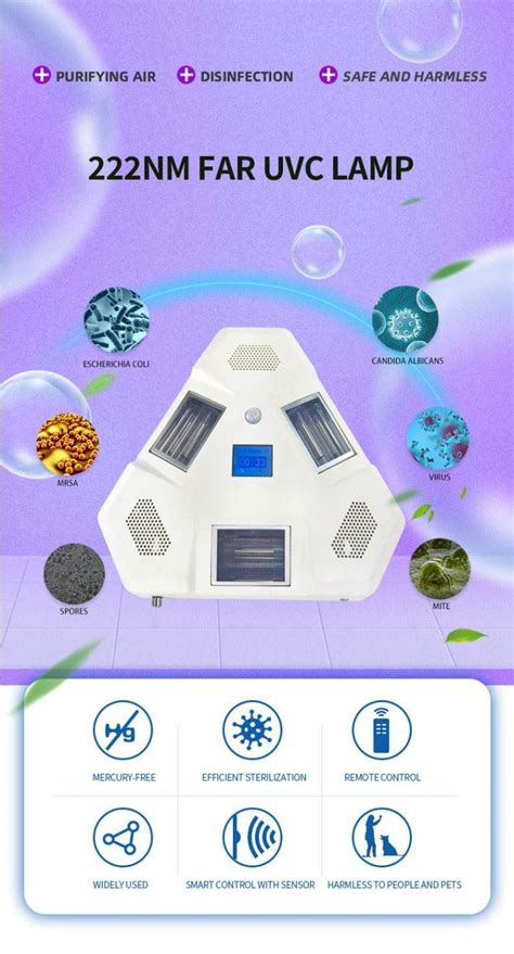 China Customized 222 Uv Light 60w Far Uvc Light Large Radiation Area
