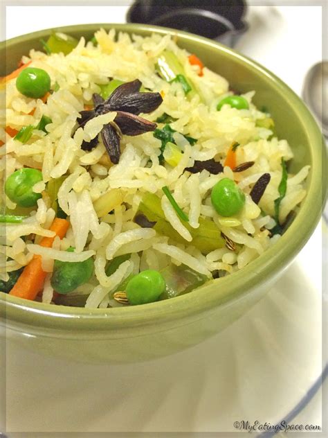 Indian Vegetable Pilaf Rice Pulao My Eating Space