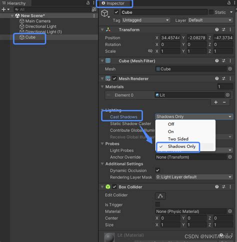 Unity如何设置模型仅烘焙阴影unity 烘焙阴影 Csdn博客