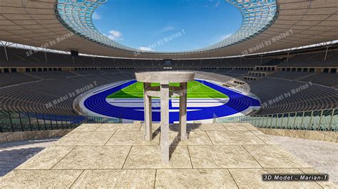 3d Model Olympiastadion Berlin Germany Vr Ar Low Poly Cgtrader