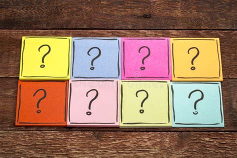 Question Mark Concept Sticky Note Set Stock Photo Image Of Handwriting Mark