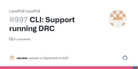 CLI Support Running DRC Issue 997 LibrePCB LibrePCB GitHub