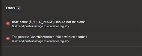 Azure Build And Push Image To Acr Error Base Name Build Image