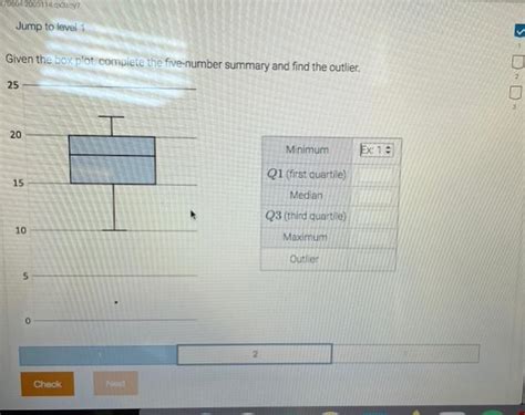 Solved 70004 2005114 Icy Jump To Level Given The Box Plot