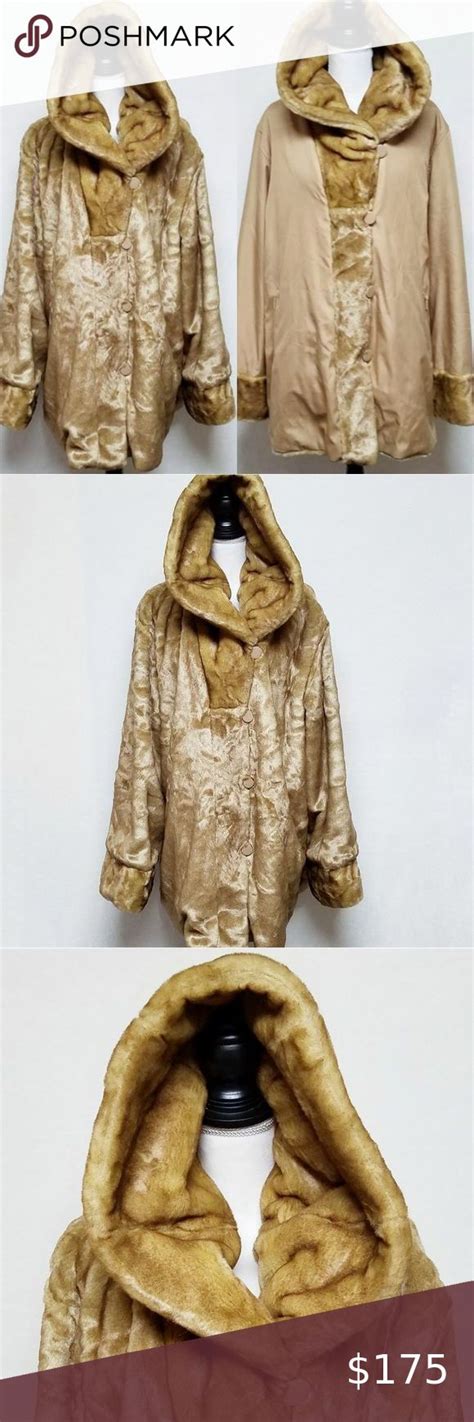 Rare Vintage Dennis Basso Reversable Faux Fur Coat Faux Fur Jacket Fur