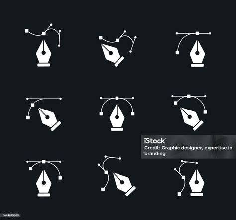 ペンツールのアイコンコレクションベクターデザイナーシンボルイラストepsアイコンユーザー インターフェイス アイコン バンドル セットui