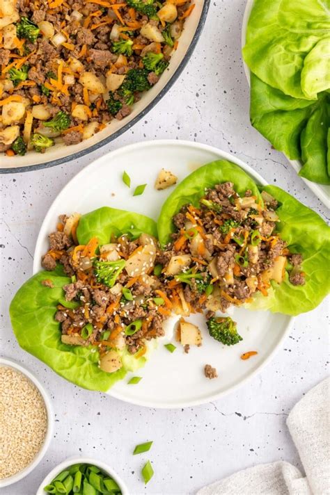 Ground Beef Lettuce Wraps The Clean Eating Couple