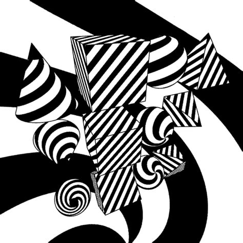 Trippy Black And White 