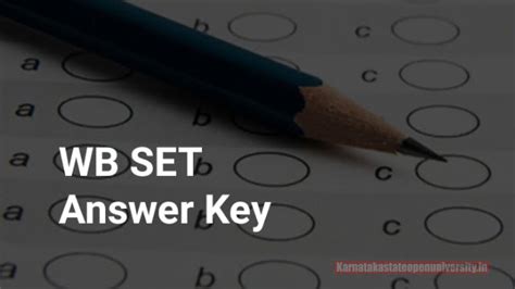 WP SET Answer Key 2024 Soon PDF Download Paper Solution Key Check Here Wbcsc Org In