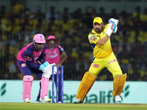 Ipl 2023 Csk Vs Rr Match 17 Ms Dhoni Hit 2 Sixes In Last Over Watch