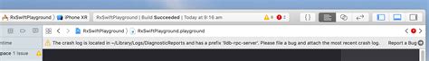 Xcode Errorreport A Bug Message On Top Of Standard Editor Stack Overflow