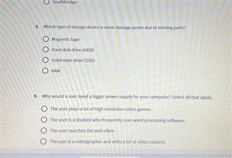 Southbridge Which Type Of Storage Device Is Studyx