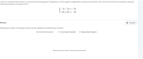 Solved Use The Method Of Elimination To Solve The Following