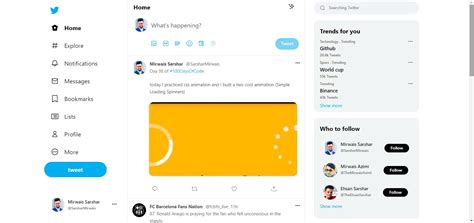 GitHub SarsharMirwais Twitter Clone