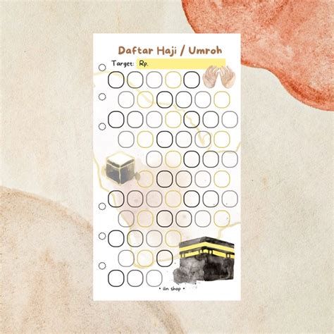 Jual [a6] Isi Kertas Binder Tabungan Template Kosongan Aesthetic