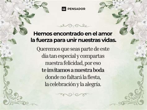 51 Frases Para Invitaciones De Boda Llenas De Amor Y Emoción Pensador