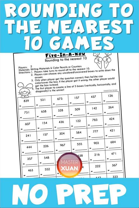 Rounding To The Nearest 10 Games 3rd Grade Math Board Games Spring