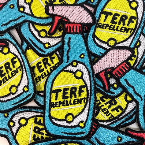 Terf Repellent Iron On Patch Queer Pride Patches Rainbow And Co