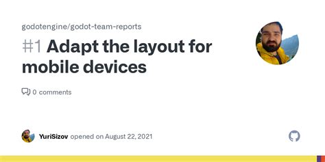 adapt the layout for mobile devices · issue 1 · godotengine godot team