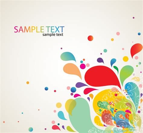 Colorful Abstract Splash Design Free Vector FreeImages