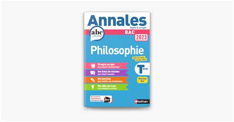 Annales ABC du BAC 2023 Philosophie Tle Sujets et corrigés