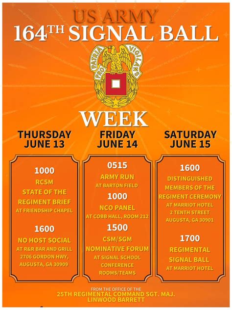 U S Army Signal School On Linkedin Signalballweek Regimentalcsm