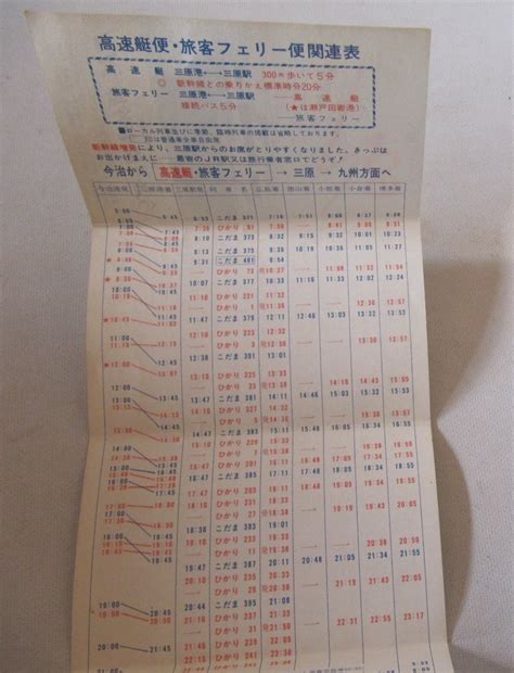 Yahooオークション 古い時刻表まとめて 三洋汽船 四国フェリー 明石