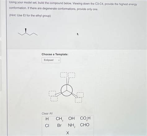 Solved Using Your Model Set Build The Compound Below Chegg