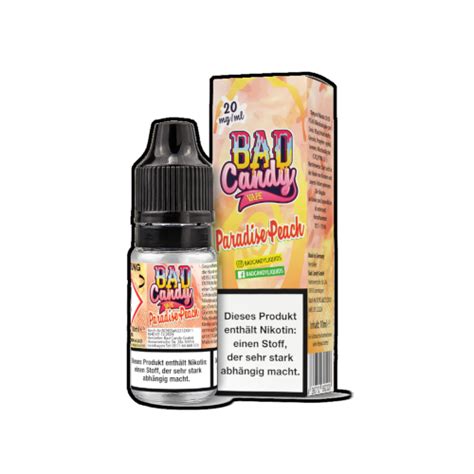 Bad Candy 10ml Liquid 20mgml Paradise Peach Kautabak24