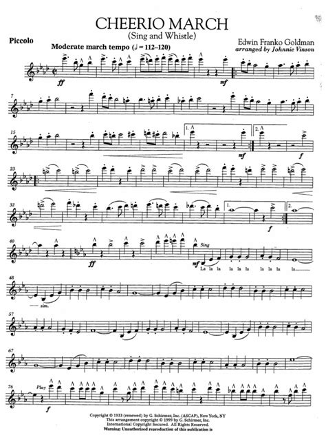 Parts Cheerio March Pdf