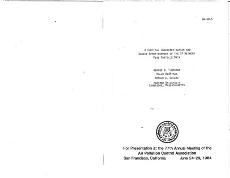 Pdf A Chemical Characterization And Source Apportionment Of The Ip