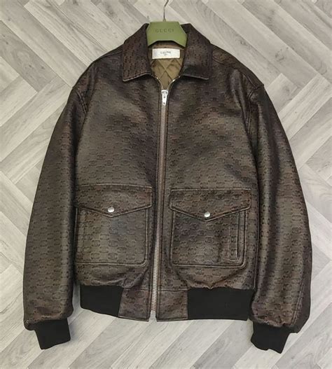 Celine Celine Aviator Blouson Jacket In Embossed Lambskin Grailed