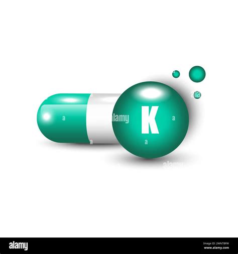 Vitamin K Capsule Science Medic Concept Vector Illustration Eps 10