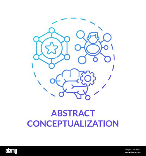 Abstract Conceptualization Blue Gradient Concept Icon Stock Vector