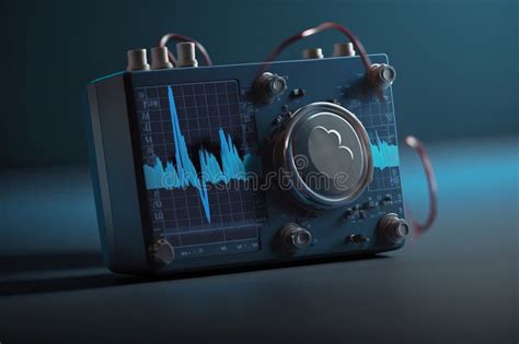 Heart Monitor Measuring Vital Signs Medical Technology Generative Ai Stock Illustration