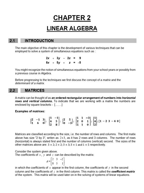 chapter 2 matrices matv101 updated pdf matrix mathematics